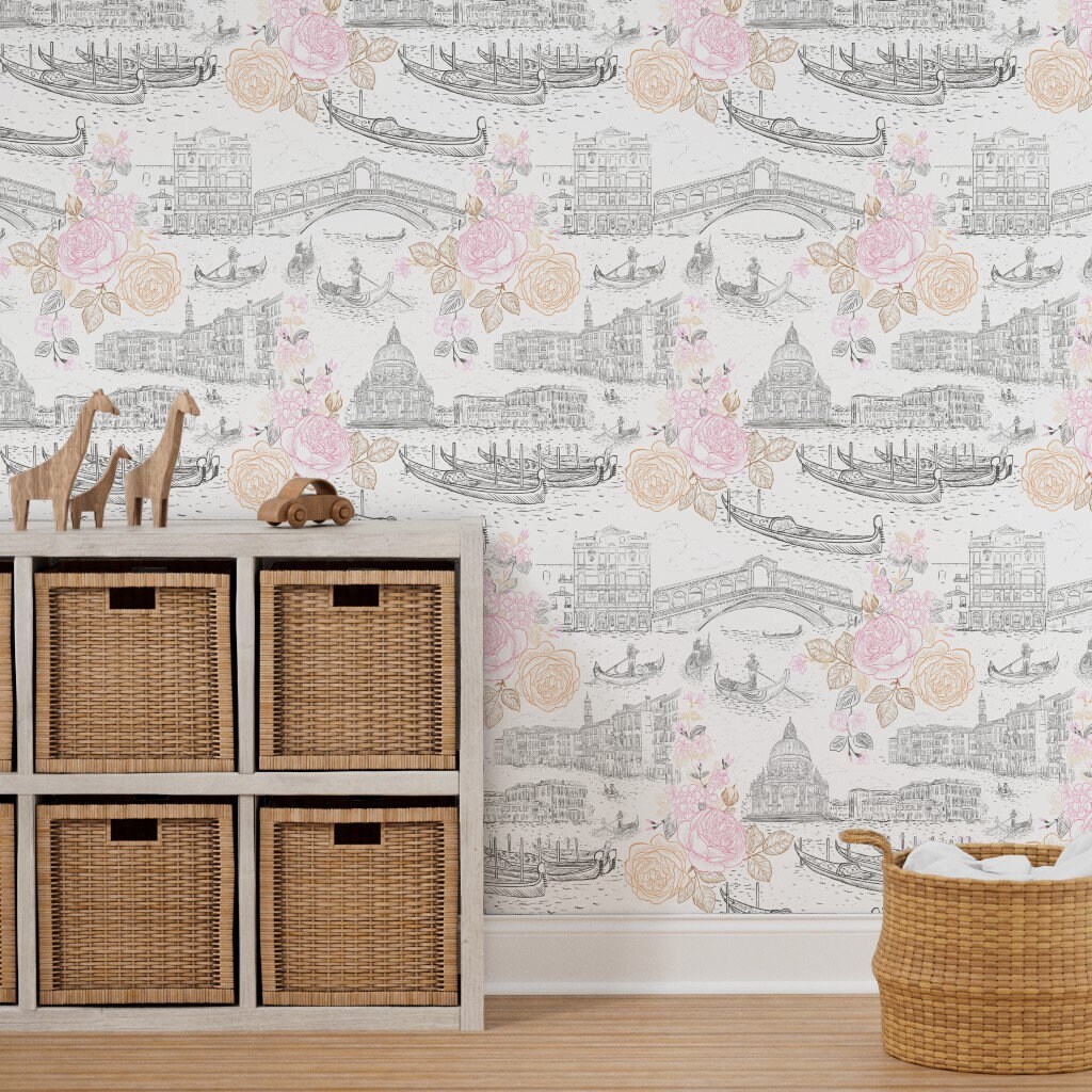 Venice Toile Wallpaper Toile De Venezia by Helenpdesigns - Etsy