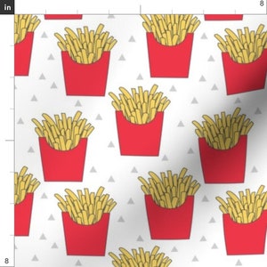 French Fries Fabric French Fries With Red Box by Lilcubby - Etsy