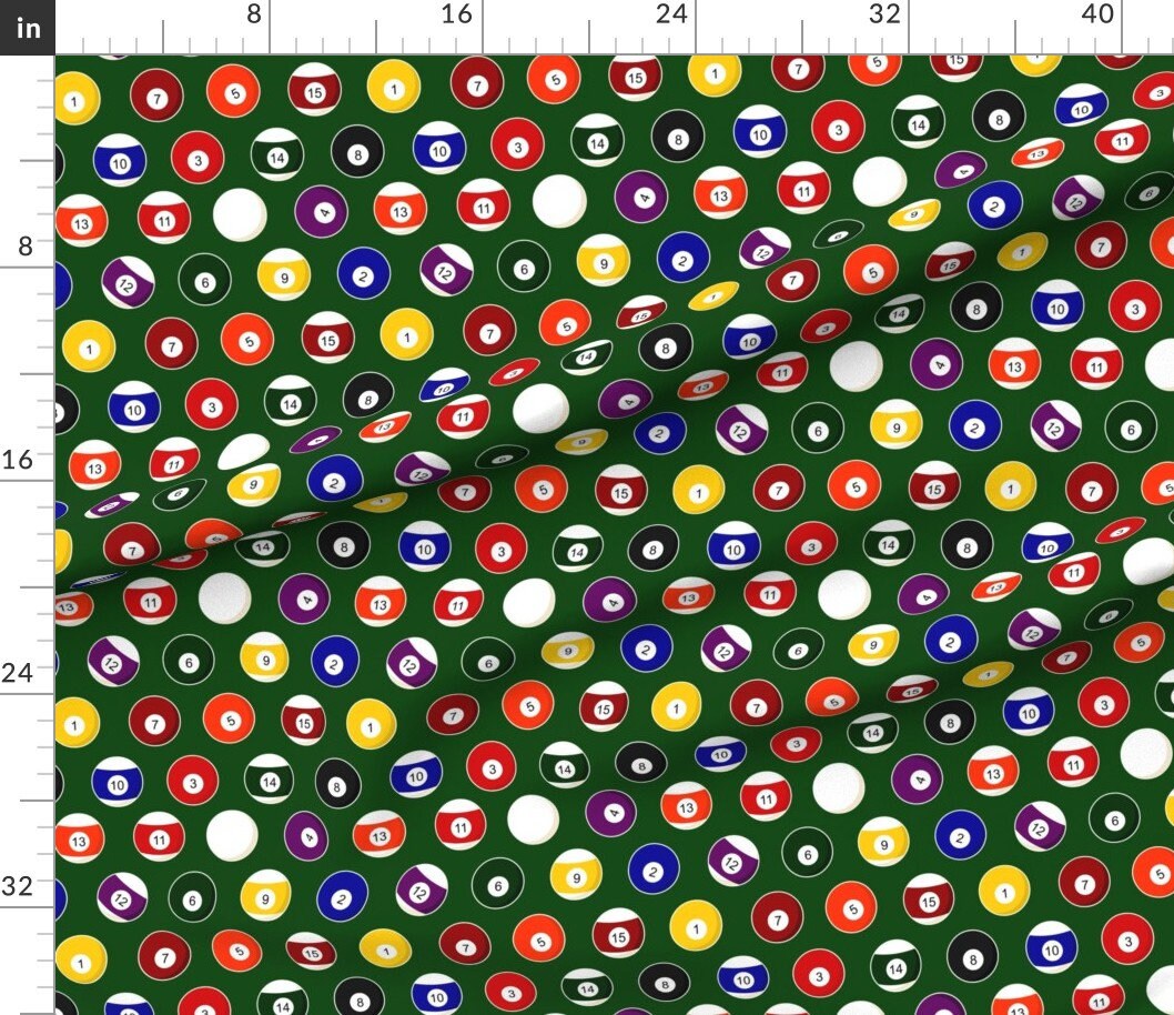 Billiards Fabric Pool Balls Billiards by Jannasalak Pool - Etsy