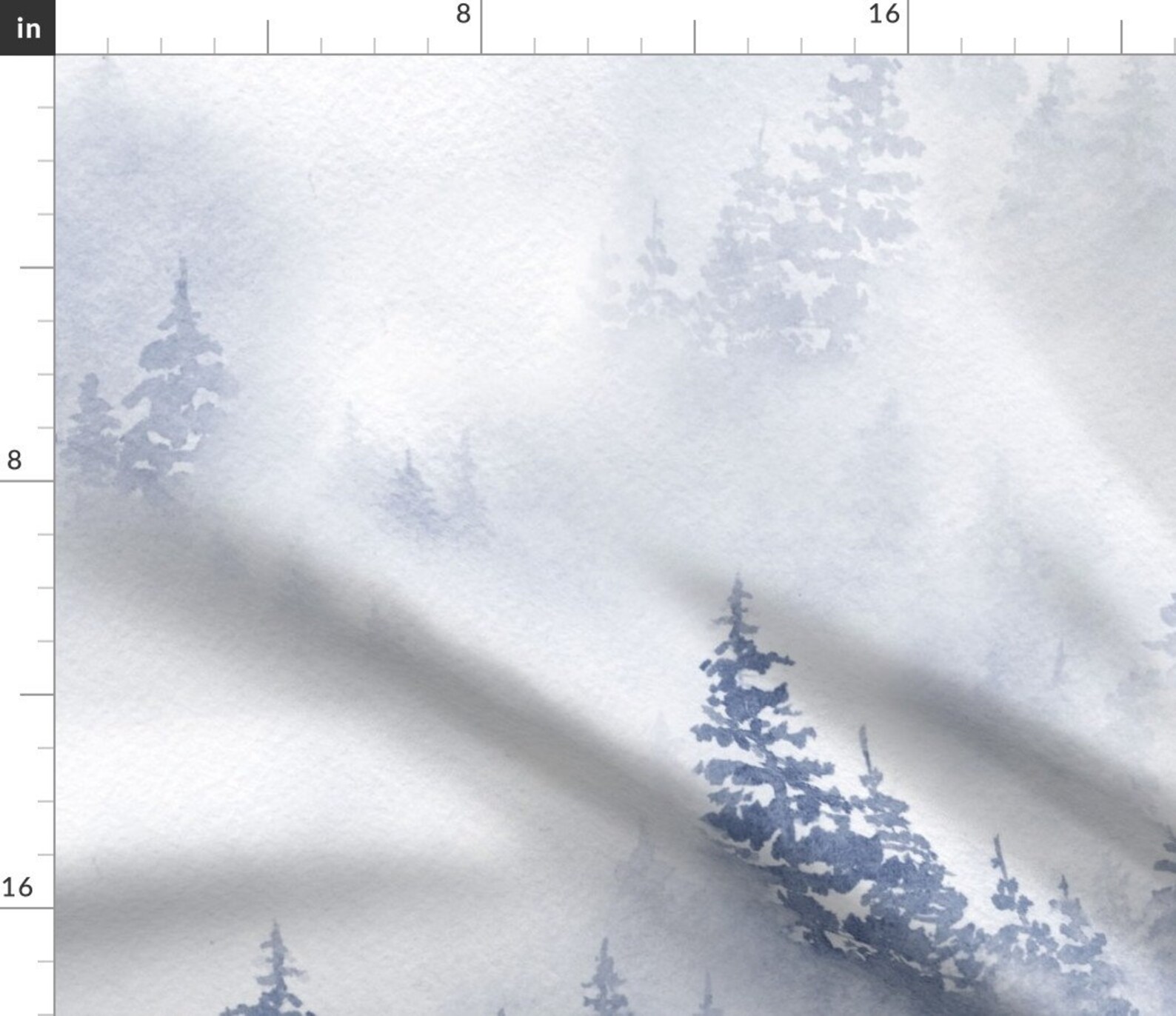 Mountain Snow Fabric Through the Trees by Pepperspatterns - Etsy
