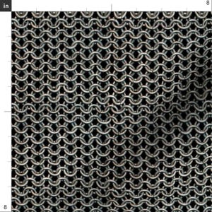 Grey Fabric - Chainmail Design by Arthos - Medieval Costume Metal ...