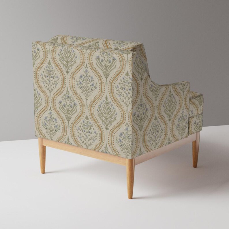 Traditional Damask Upholstery Fabric- Dusty Blue Damask by Danika ...