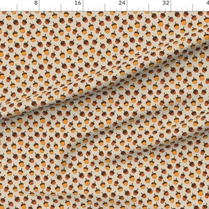 Autumn Acorn Fabric Acorns Fall Fabric by Littlearrowdesign - Etsy