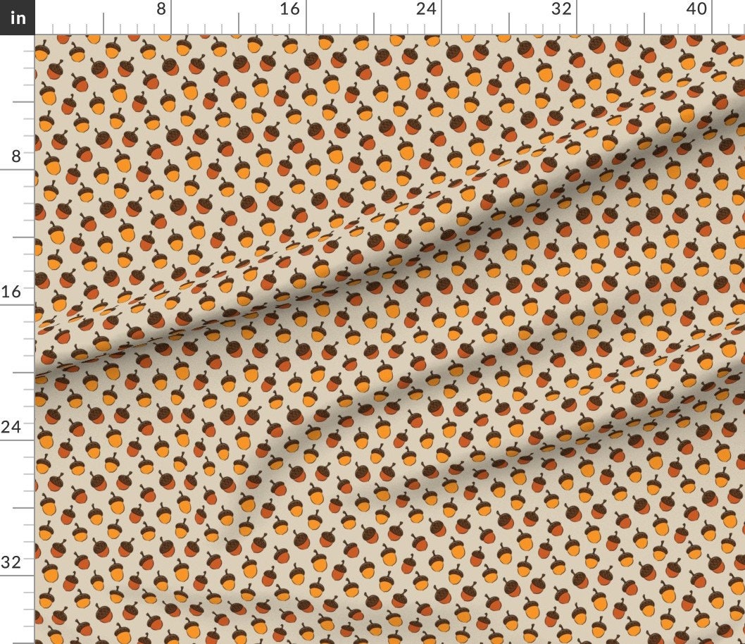 Autumn Acorn Fabric Acorns Fall Fabric By Littlearrowdesign | Etsy