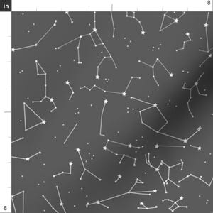 Gray Space Fabric Constellations Solid Grey by Emmaallardsmith Gray ...
