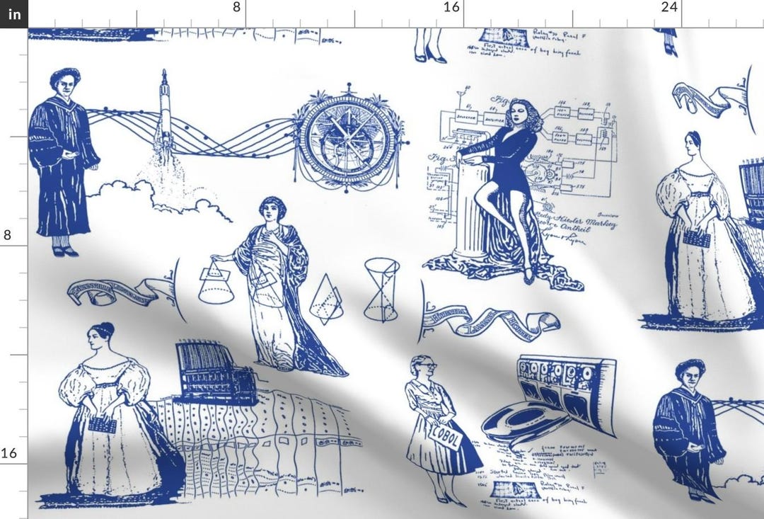 Computer Science Fabric - Women of Computer Science - Toile by Elramsay ...