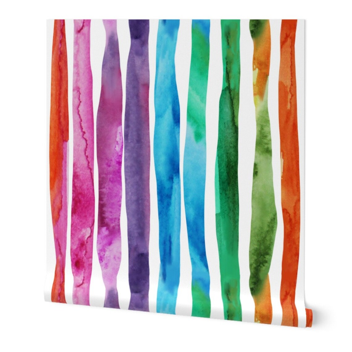 Rainbow Wallpaper Rainbow Stripes by Katiekortman Rainbow - Etsy