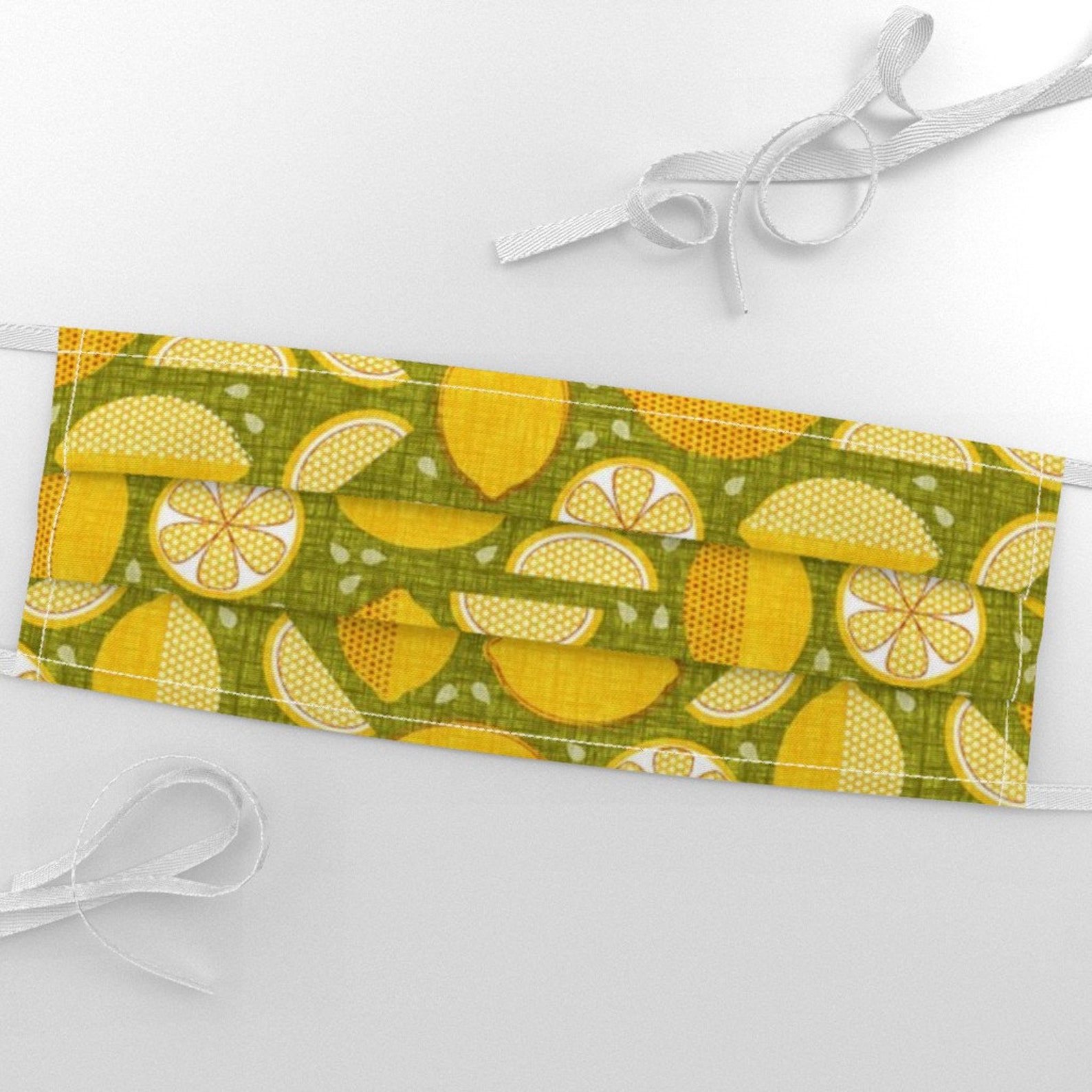 Retro Lemon Fabric Let's Make Lemonade by Thecalvarium | Etsy