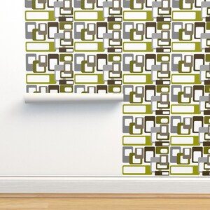 Mid-century Squares Wallpaper mid-century Modern by Hot4tees Bgyahoo ...
