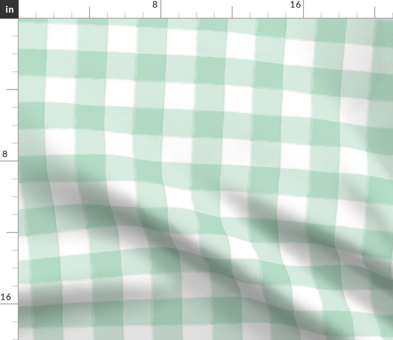Green Buffalo Check Plaid Fabric Small Mint Buffalo Check - Etsy