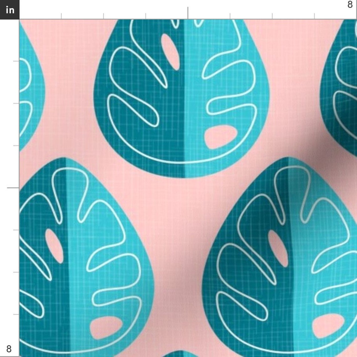 Modern Monstera Fabric Monstera Leaves by Mia Valdez - Etsy