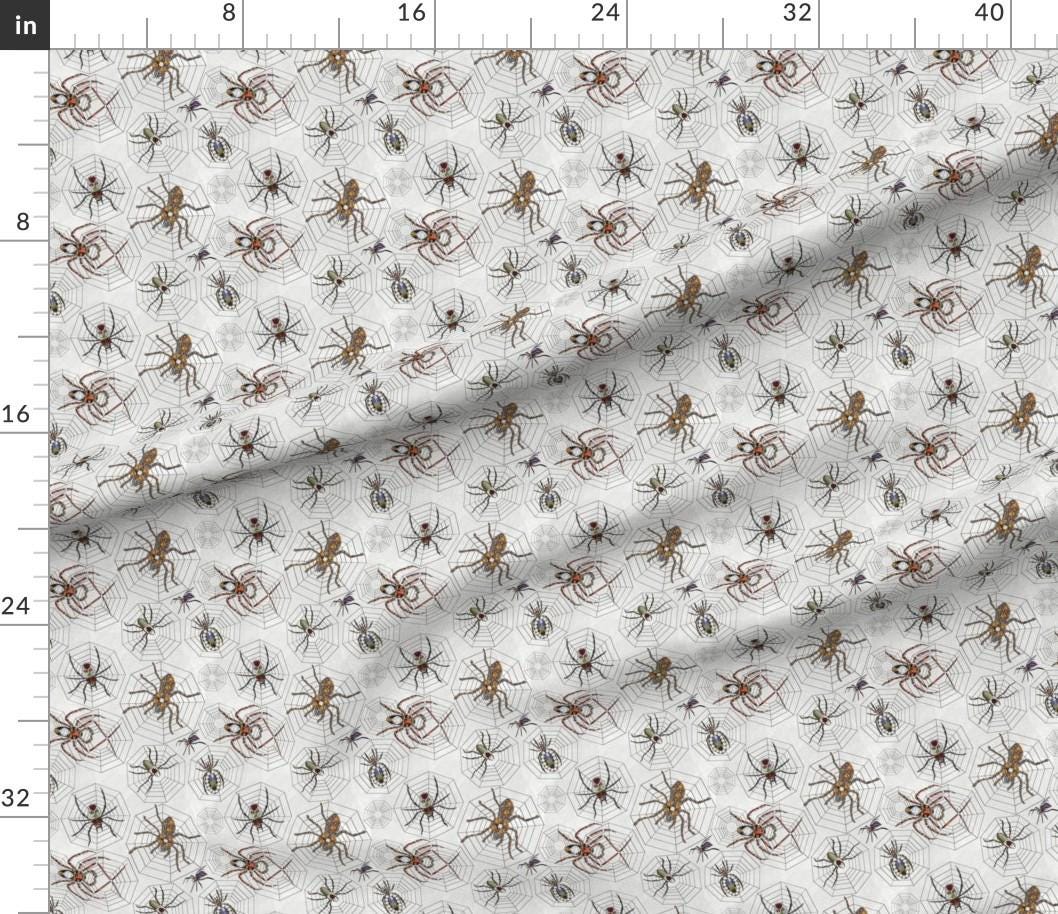 Spider Web Fabric Spiders Galore by Mag-o Halloween Insect Bug Creepy ...