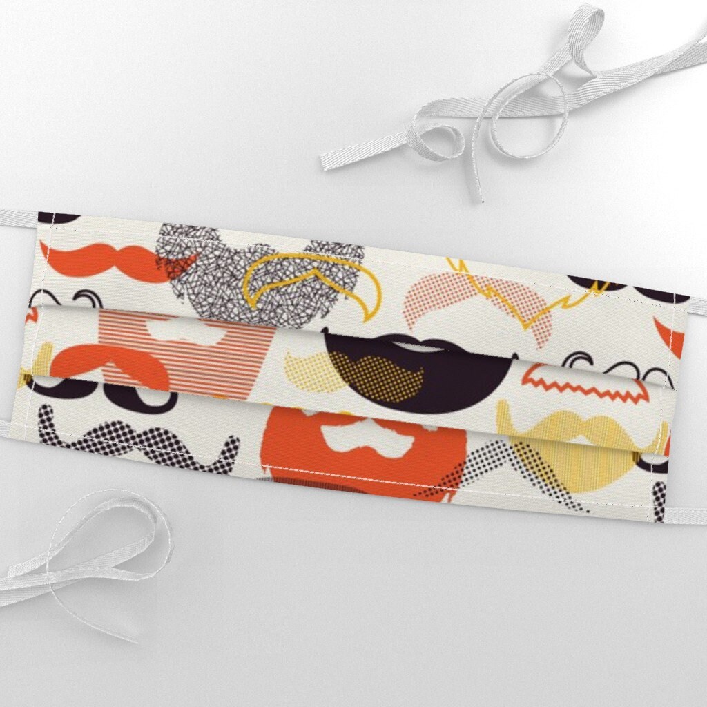 Beard Mustache Fabric Modstache and Beards by Katerhees - Etsy
