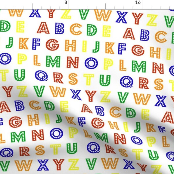 Alphabet Fabric - Etsy
