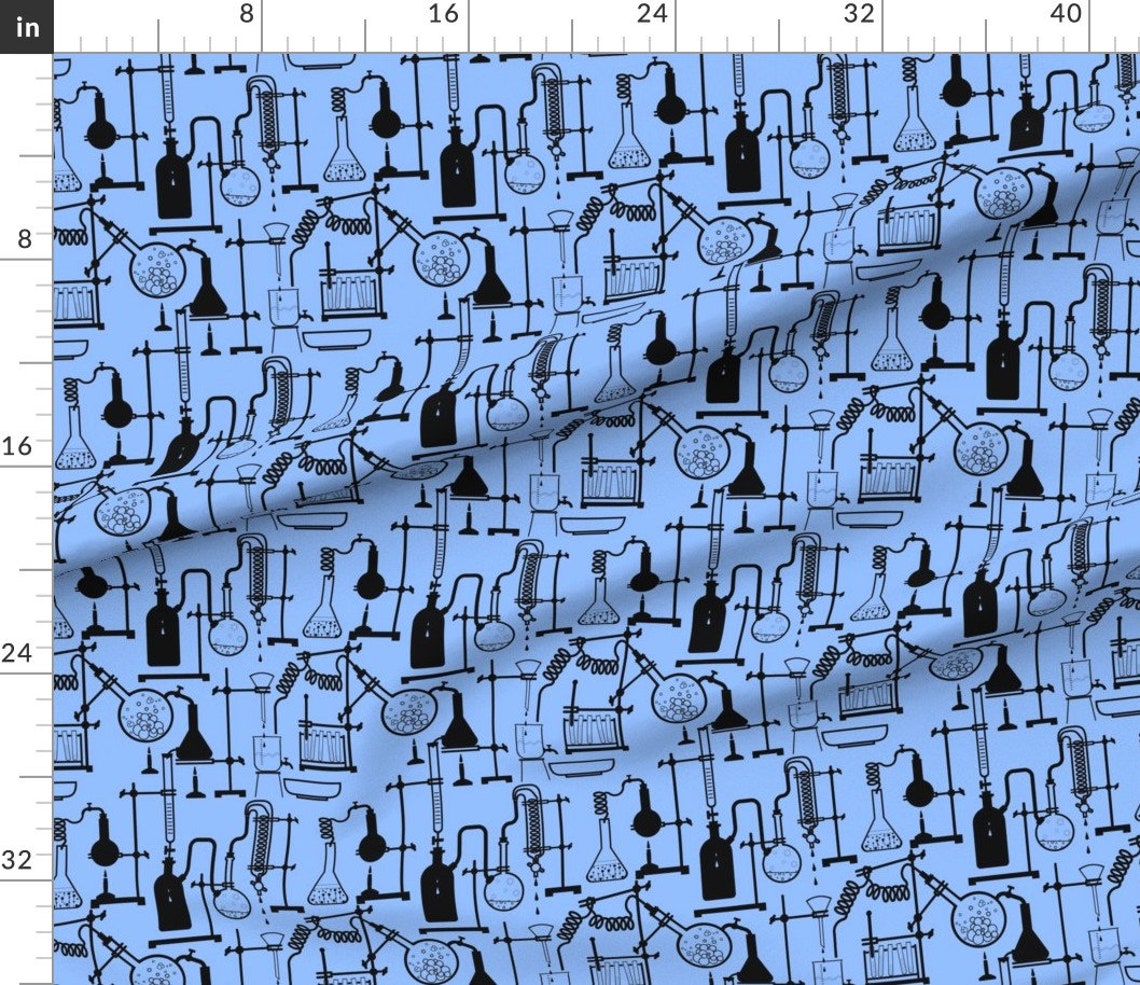 Chemistry Fabric Chemistry Tangle by Abbieuproot Chemistry - Etsy