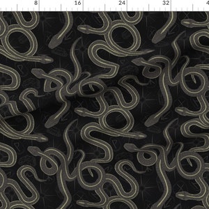 Gothic Snake Fabric Snakes and Runes by Samposnick Whimsigoth Spooky ...