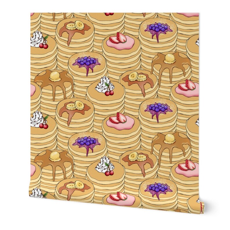 Pancake Wallpaper Flapjack Stack by Pattysloniger | Etsy