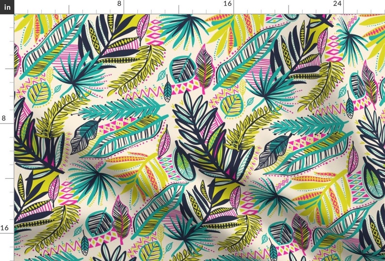 Modern Jungle Fabric Tribal Jungle 2 By Laura May Designs | Etsy