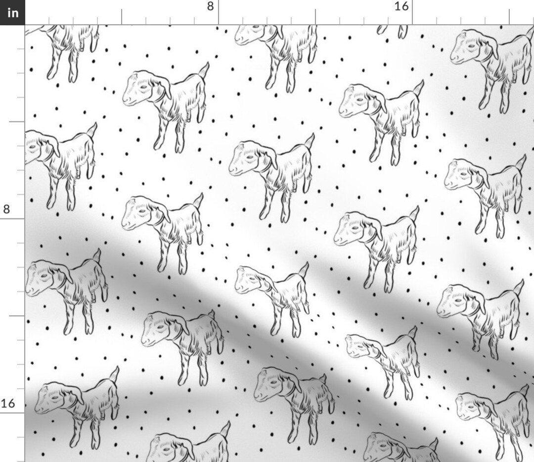 Baby Goat Fabric Baby Goat With Spots by Tarareed Baby - Etsy