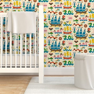 Sea Creatures Wallpaper Mythical Sea Creatures Map by - Etsy