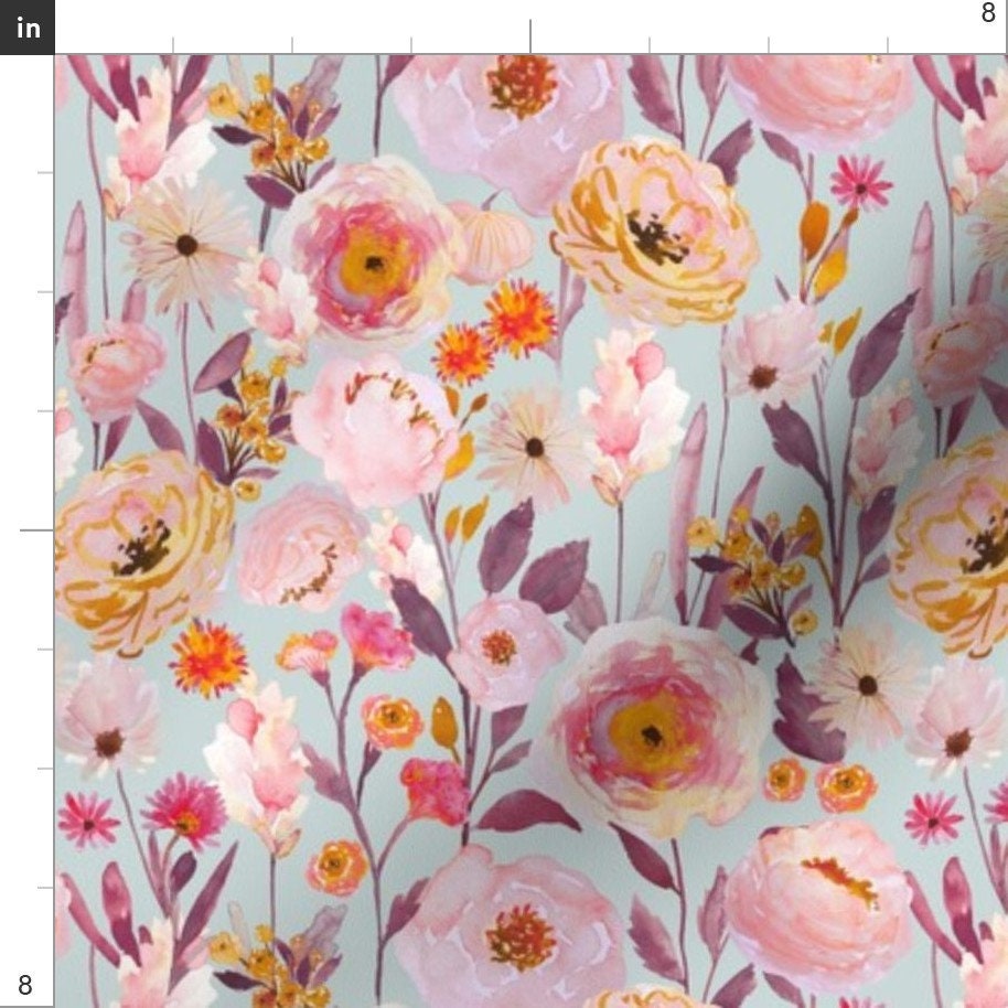 Indy Bloom Design Fabric Indy Bloom Design Golden Lilac | Etsy