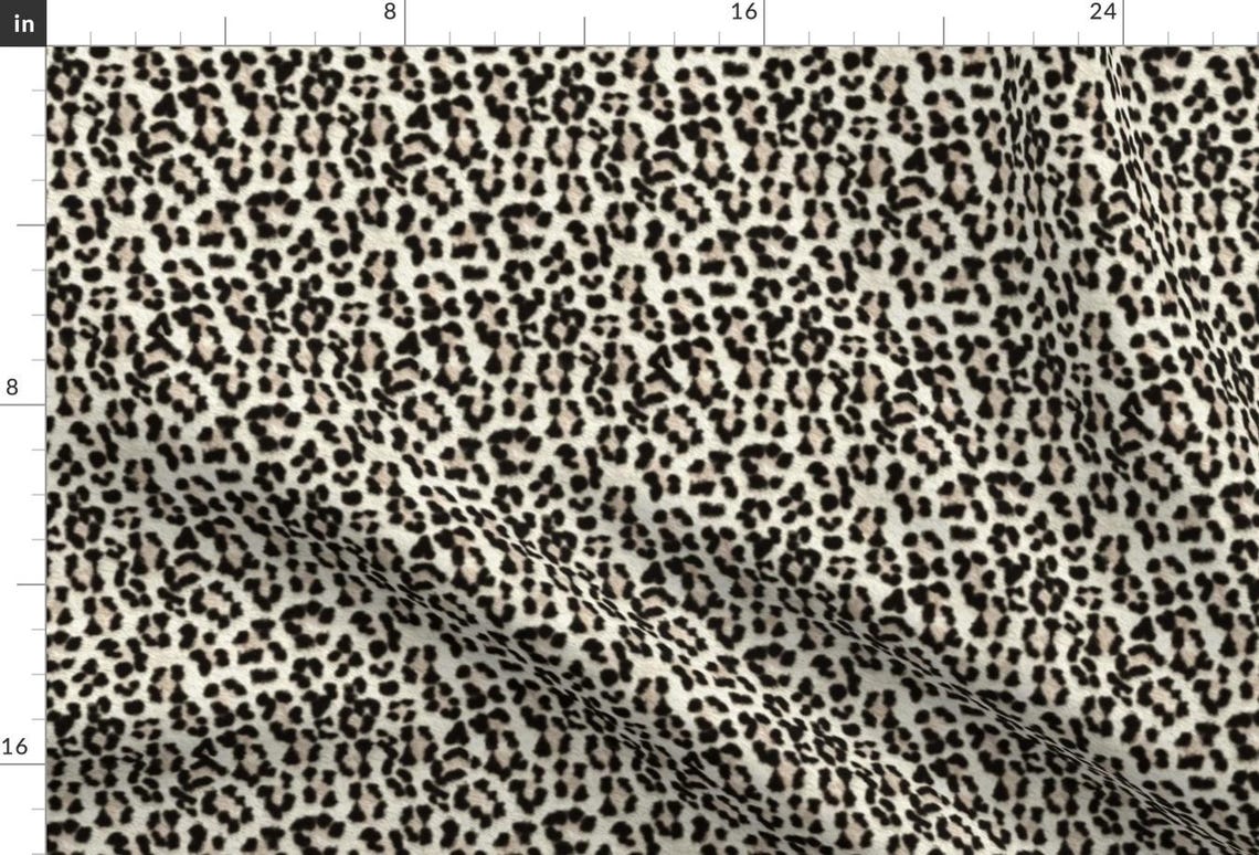 Faux Snow Leopard Print Fabric - Snow Leopard Bigger and Better by ...
