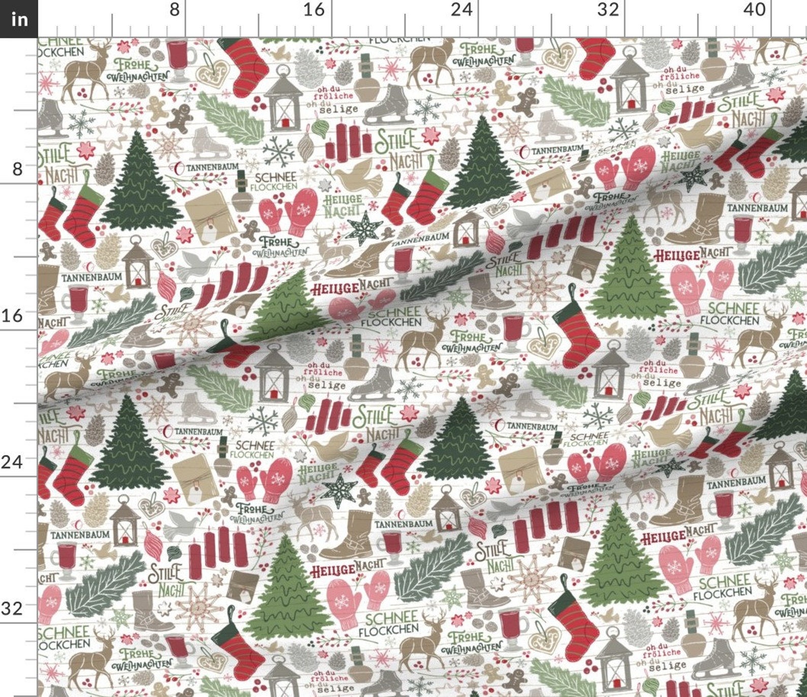German Christmas Traditions Fabric Christmas Trees, Gluehwein ...