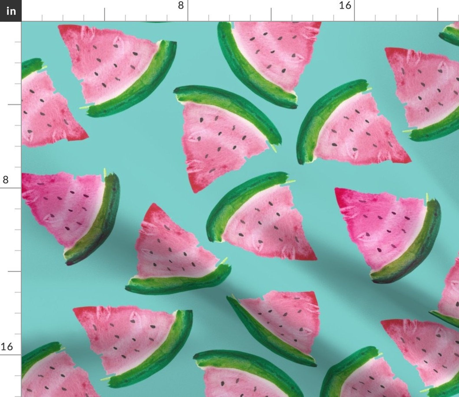 Watercolor Watermelon Fabric Watermelon Party By | Etsy