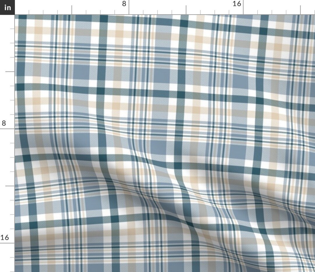 Pastel Plaid Fabric Chilly Afternoon by Anya D Pastel Blue Ran Color ...
