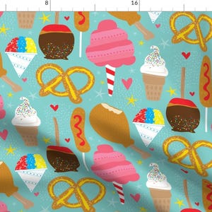 State Fair Fabric - Fun Fair Food by Designs by Lisa K - Colorful ...