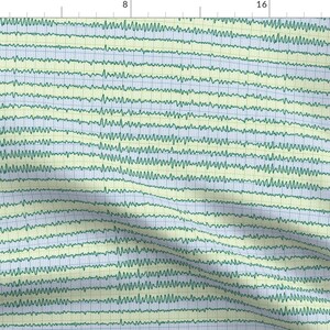 Eeg Fabric Eeg Chevrons of the Mind Green Blue Forest Medical Nursing ...