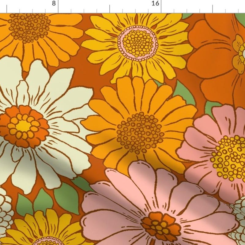 Vintage 1970s Fabric - Etsy