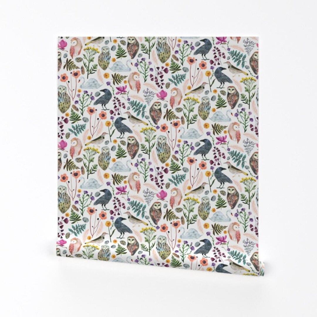 Birds Wallpaper - Lucid Dreams Miss Mystic - Large by Zoe Ingram - Bird ...