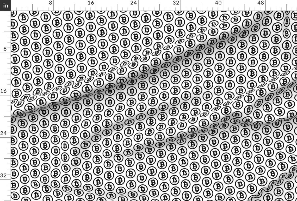 Bitcoin Fabric - Bitcoin Symbol // Large by Thinlinetextiles - Bitcoin ...