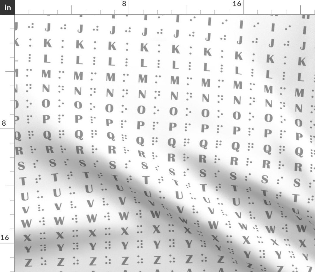 Braille Fabric Alphabet Inspired Braille by Jessdesigned Braille ...