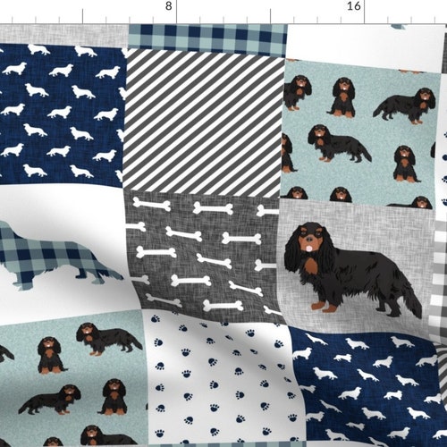 Cavalier King Charles Spaniel Fabric Pet Dogs Blemein Ruby - Etsy
