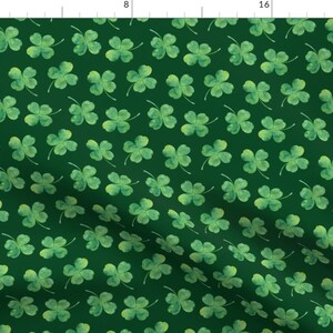 Shamrock Fabric Shamrock Toss Watercolor Green by Littlearrowdesign ...
