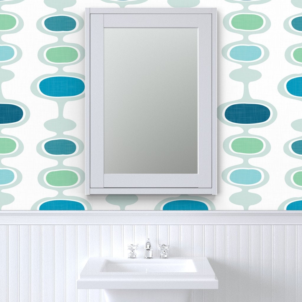 Retro MCM Wallpaper Palm Springs Bubbles by Luciafontes - Etsy