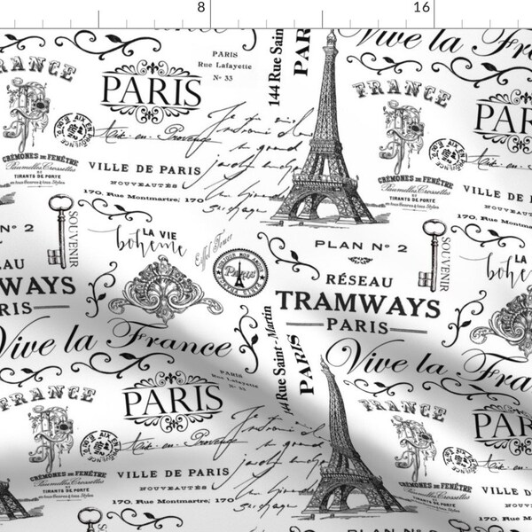 Paris Fabric - Etsy