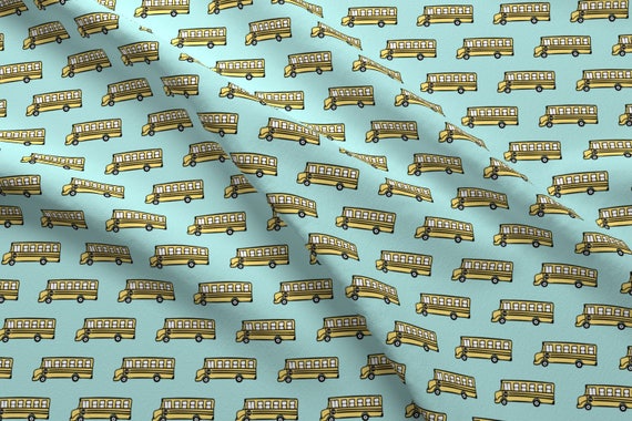 School Bus Fabric School Bus Fabric By Littlearrowdesign | Etsy