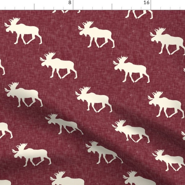 Moose Holiday Fabric - Etsy