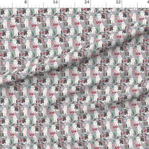 English Sheepdog Fabric Old English Sheepdogs Christmas Cute Xmas ...