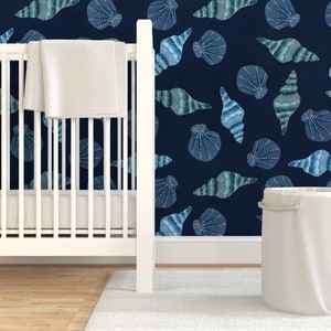 Blue Shells Wallpaper Sound of Waves by Achiachodesign Coastal ...