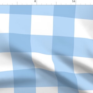 Buffalo Plaid Fabric Large Buffalo Check in Light Blue by - Etsy