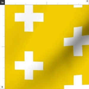 Yellow Plus Sign Fabric Golden Yellow Crosses Yellow Plus - Etsy