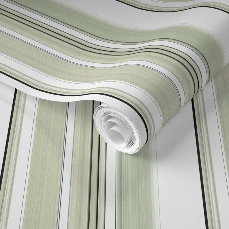Striped Wallpaper Lofty Linen Lines by Kristopherk Gray - Etsy