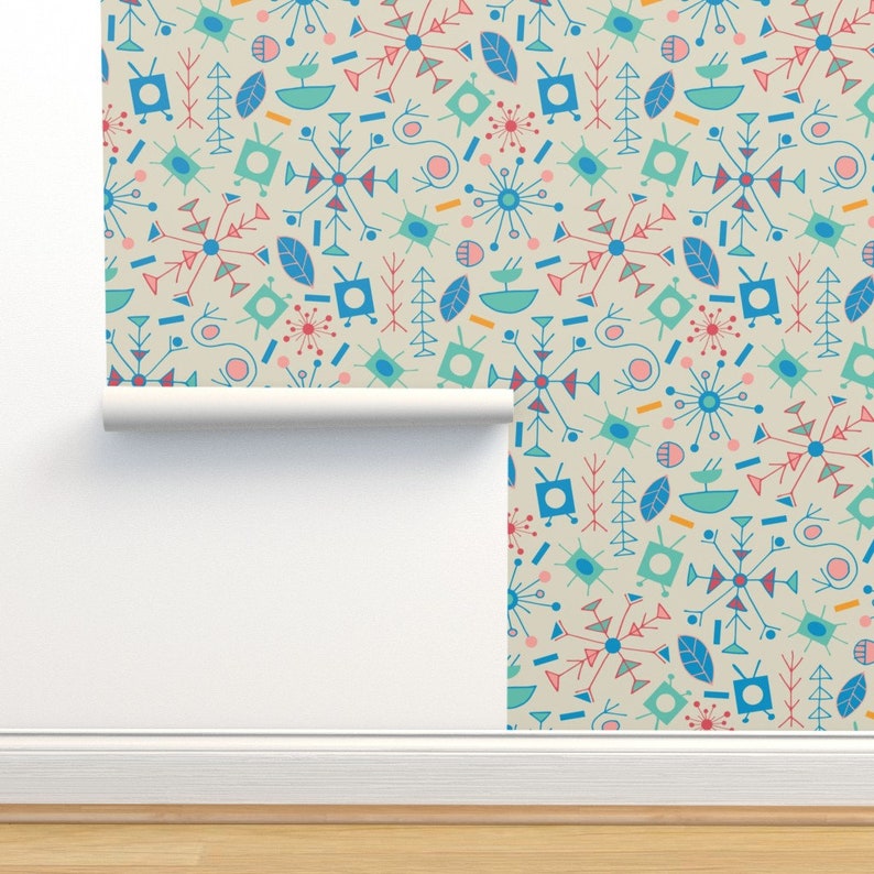 Unblinkstudio Wallpaper Jet Age Atomic By-jackietahara - Etsy