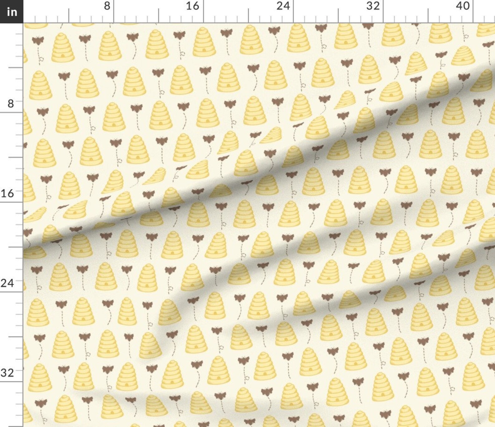 Mod Bee Hive Fabric Sweet as Honey Hives Bees by Jaymehennel - Etsy