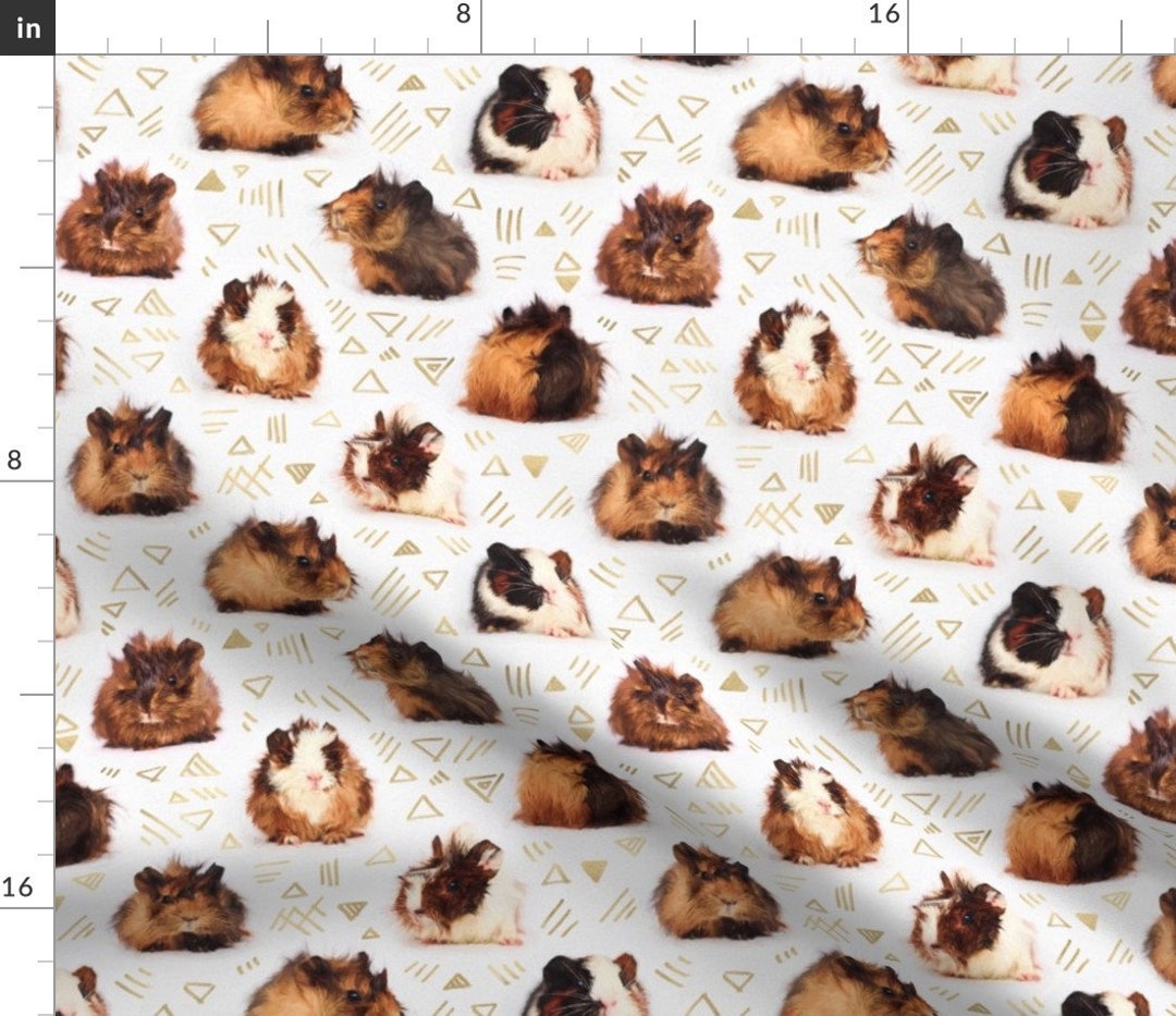 Geometric Guinea Pig Animal Fabric Lots of Little Guinea - Etsy