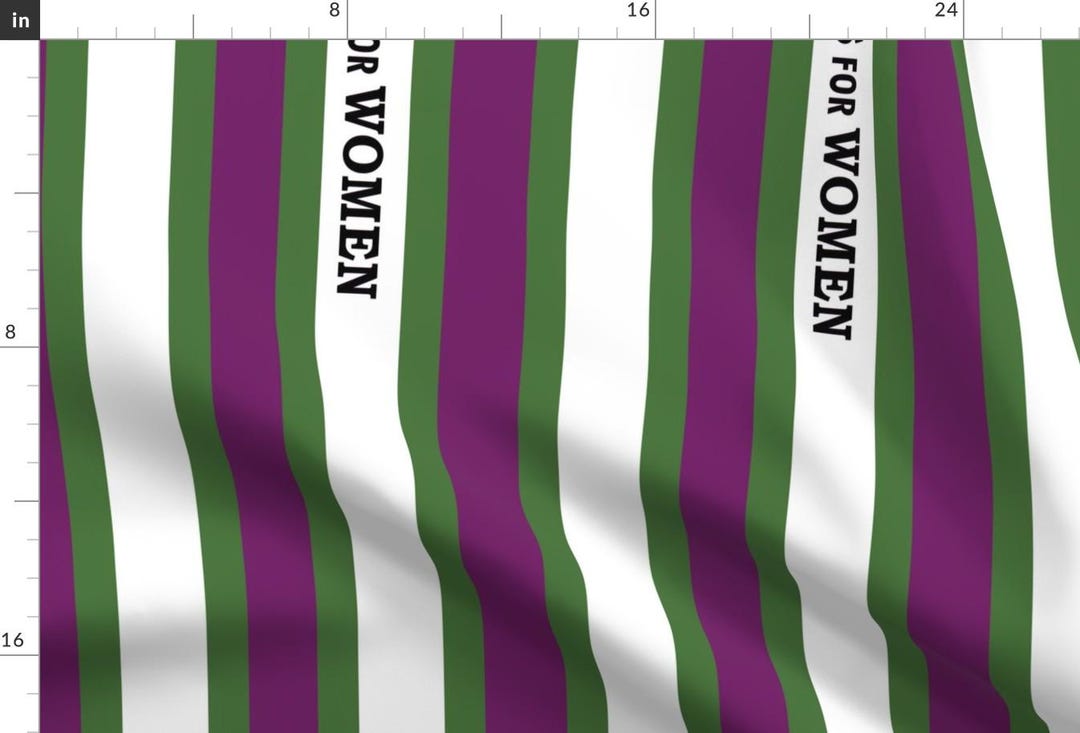 Suffragette Fabric - Suffragist Sash Green and Purple by Fentonslee ...